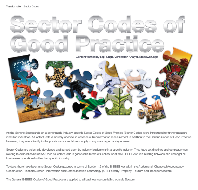 Sector Codes of Good Practice